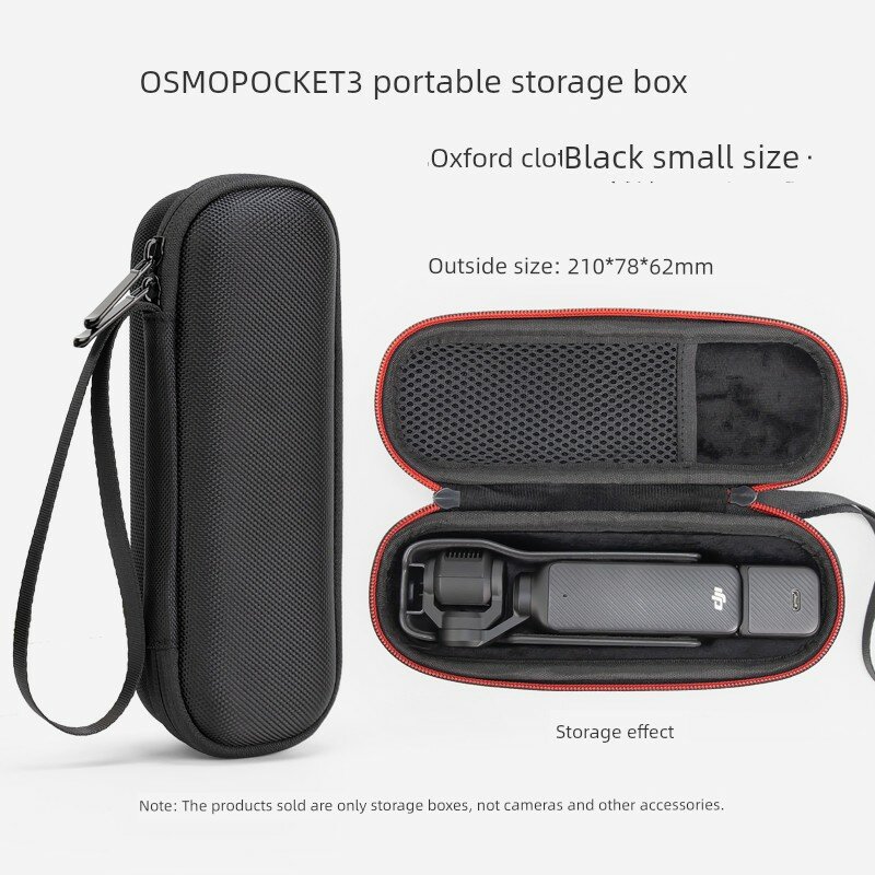 Портативный чехол DJI Pocket 3 для одной камеры - Черный жесткий корпус для компактных путешествий, прочный и защищающий