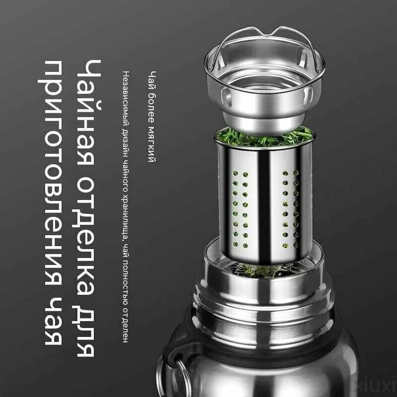 Термос С ситечком, Ударопрочный корпус, Вакуумный, 1.5 л