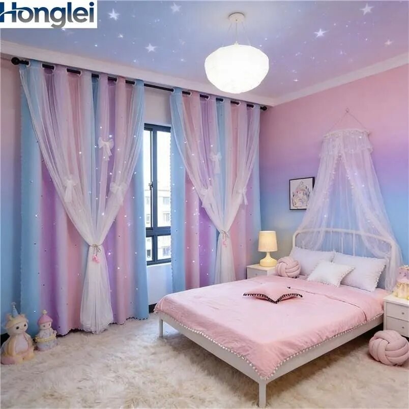 Штора гардина 69.96х58.30 см крепление Люверсы разноцветный