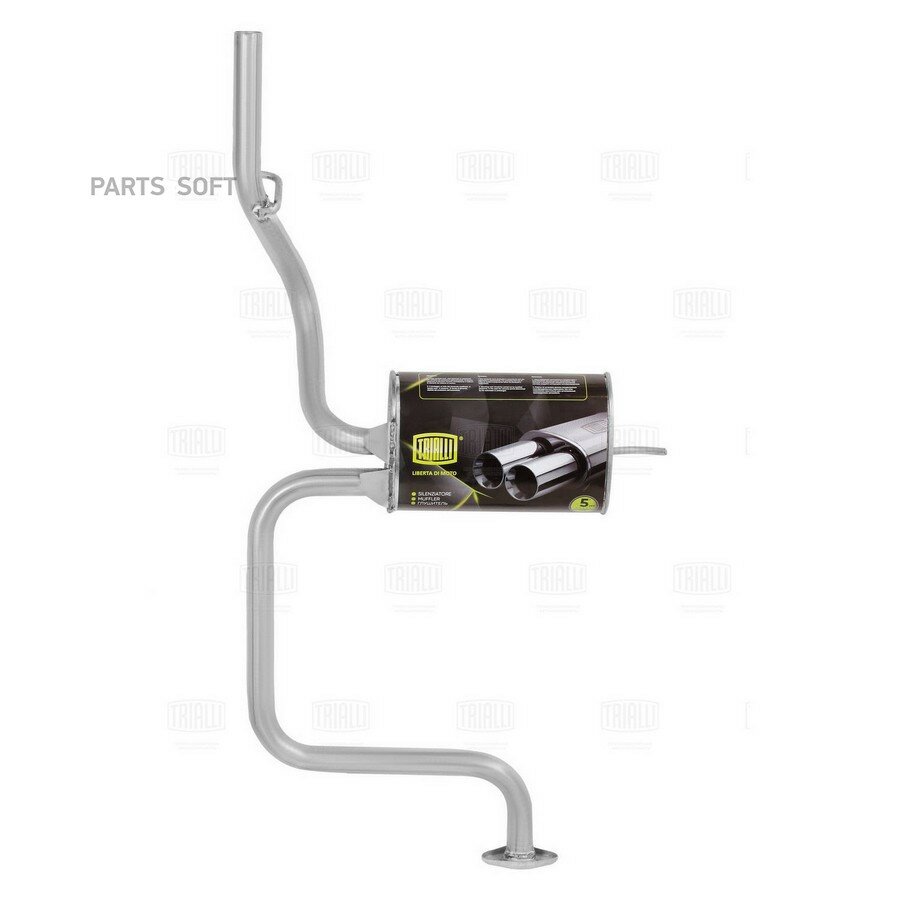 TRIALLI EMM0502 Глушитель для а/м Daewoo Matiz (98-) осн. (нерж. алюм. сталь) (EMM 050