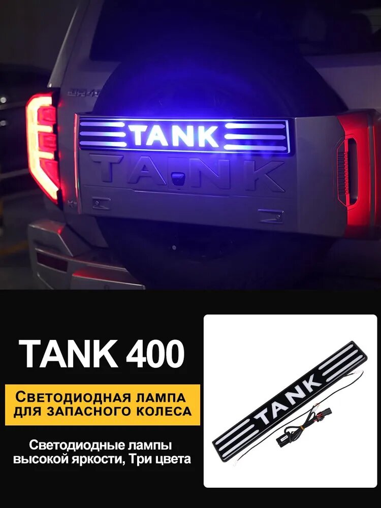 YOJA Защита внешних частей автомобиля светодиодный фонарь TANK 400 ABS пластик красный синий желтый
