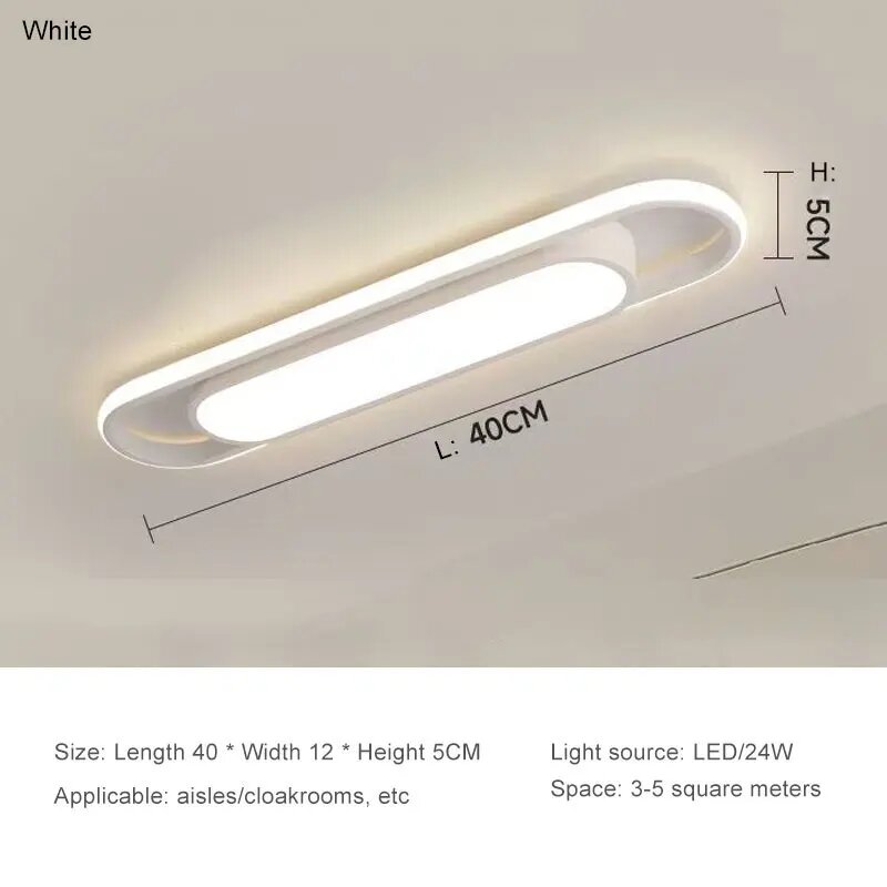 LED Потолочный Светильник Овальный для дома 220В C style, 3 Color Light