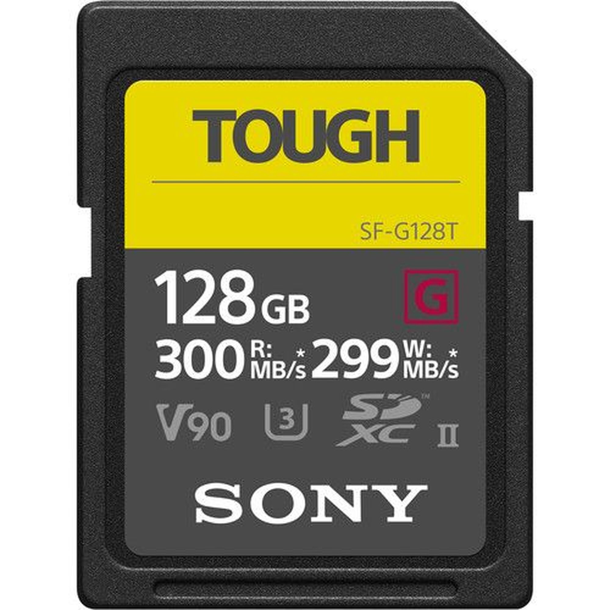 Карта памяти Sony Tough SF-G, 128ГБ, UHS-II, Class 10, SDXC, скорость чтения 300МБ/с