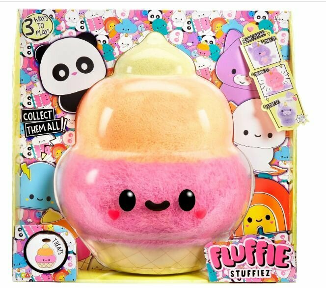 Fluffie Stuffiez мороженое 28 см коллекционная мягкая игрушка сюрприз с ASMR эффектом, антистресс премиум