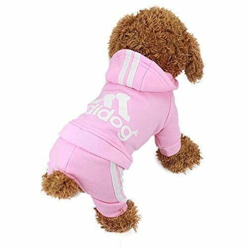 Спортивный костюм «Adidog» для небольшиx пород собак , розовый цвет . Размер XXL .