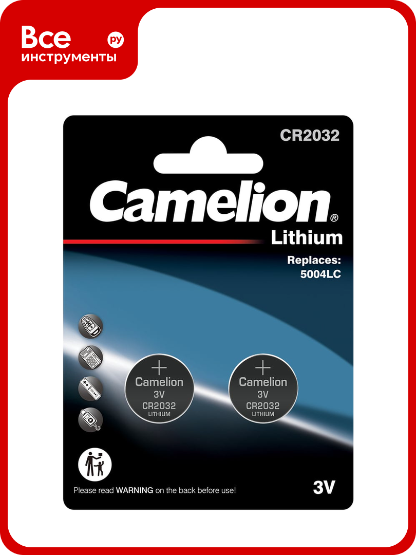 Литиевая батарейка Camelion, тип CR, материал литий, для портативных устройств, широкий температурный