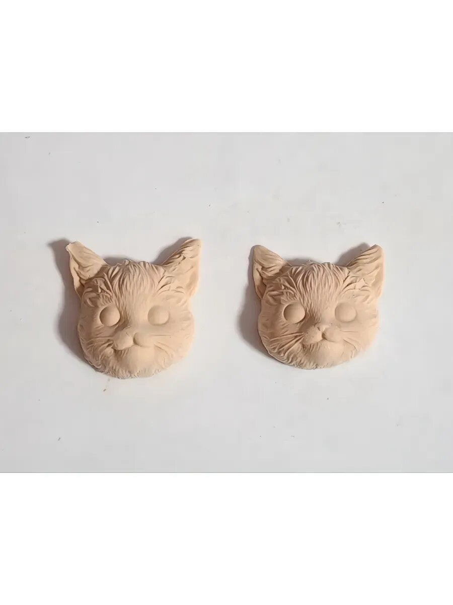 Набор лиц животных 2 шт, для ватной игрушки, кошка
