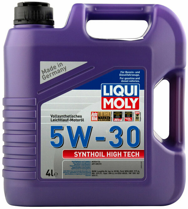 Моторное масло синтетическое Synthoil High Tech 5W-30 4л, артикул 20958