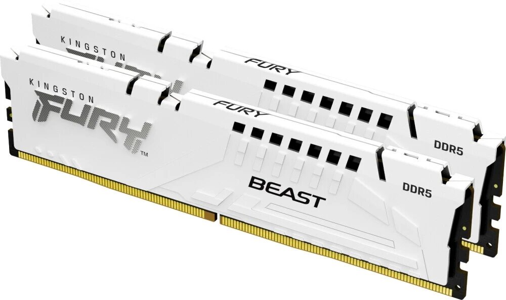 Модуль Памяти DDR5 64Gb (2x32Gb Kit) Kingston 6000 Fury Beast White KF560C36BWEK2-64