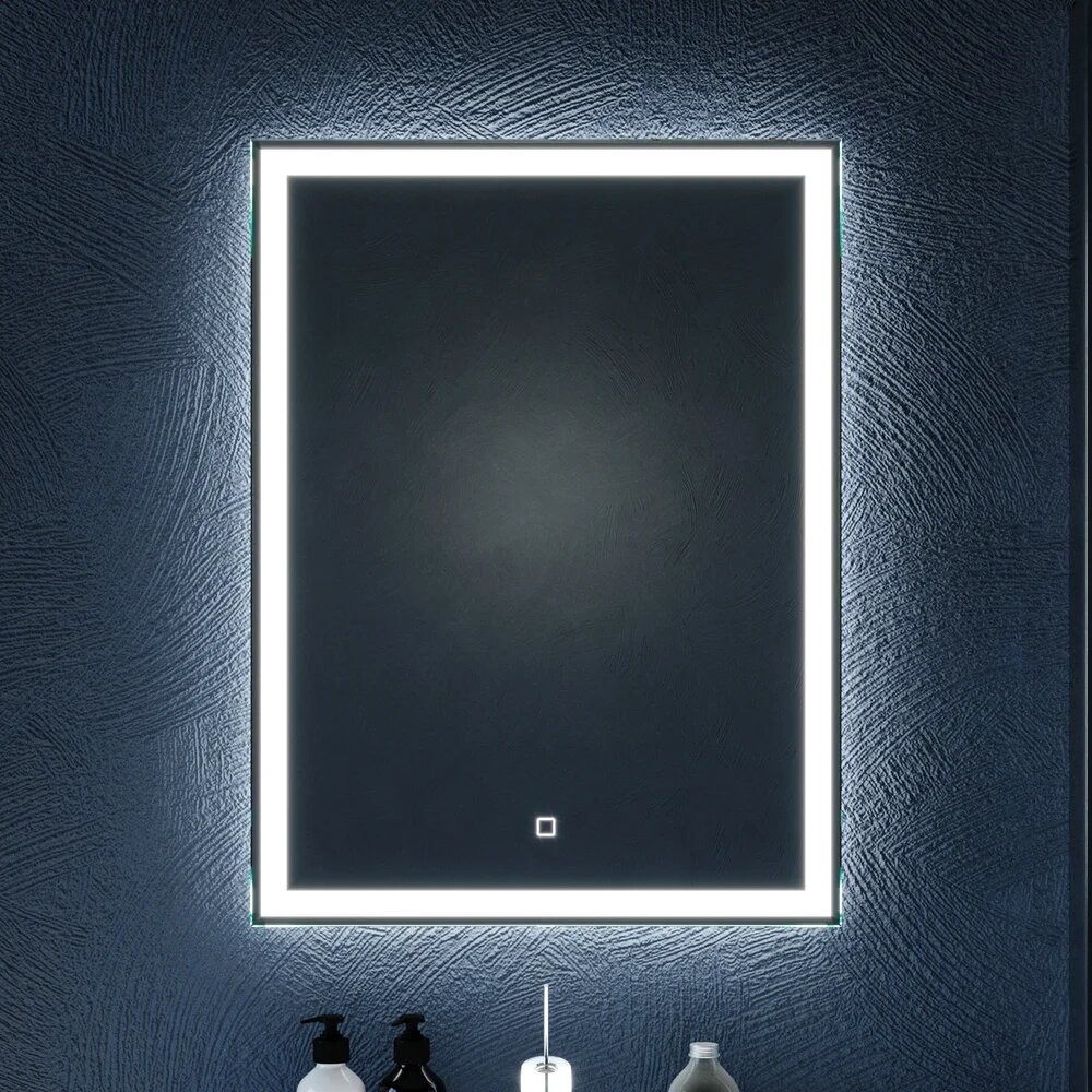 Зеркало в ванную комнату Silver Mirrors Norma - Lite 600х800 (открытая подсветка, сенсорный выключатель) зеркало