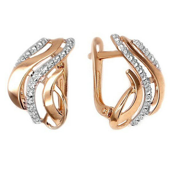Серьги JEWELIN, красное золото, 585 проба