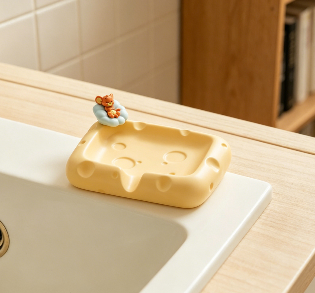 Коробка для мыла с сыром, керамическая коробка для слива воды, аксессуары для внешнего вида Джерри.