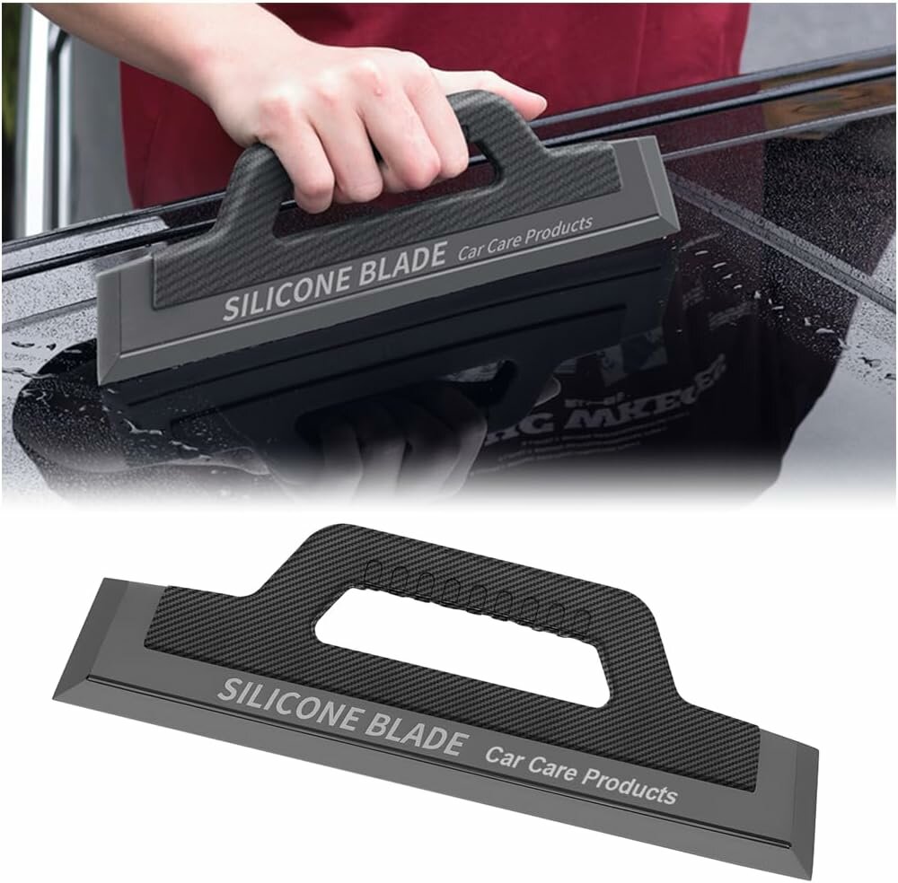 Скребок для стекол Car Window Squeegee, силиконовый, черный, 11,8 дюймов