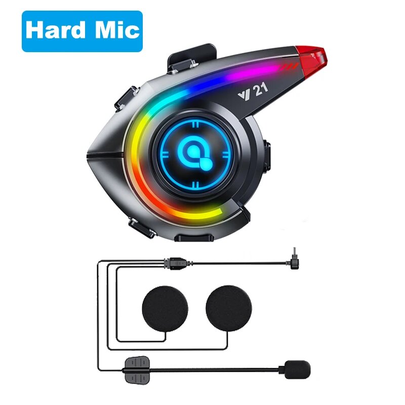 Y21 Hard Mic, мотогарнитура Bluetooth, RGB