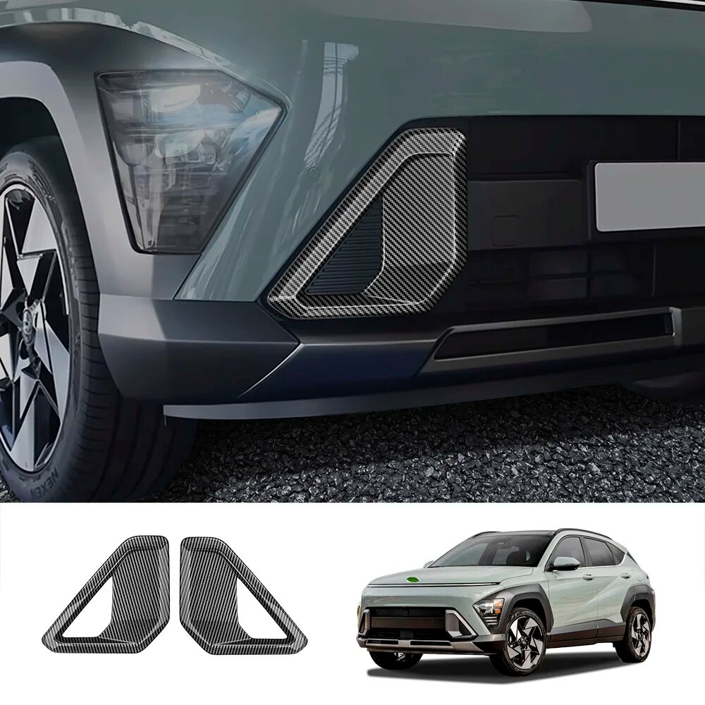 Для Hyundai KONA 2024 2025 внешняя крышка передней противотуманной фары автомобиля, накладка на задний бампер, противотуманные фары, лампы, литье, украшения, аксессуары