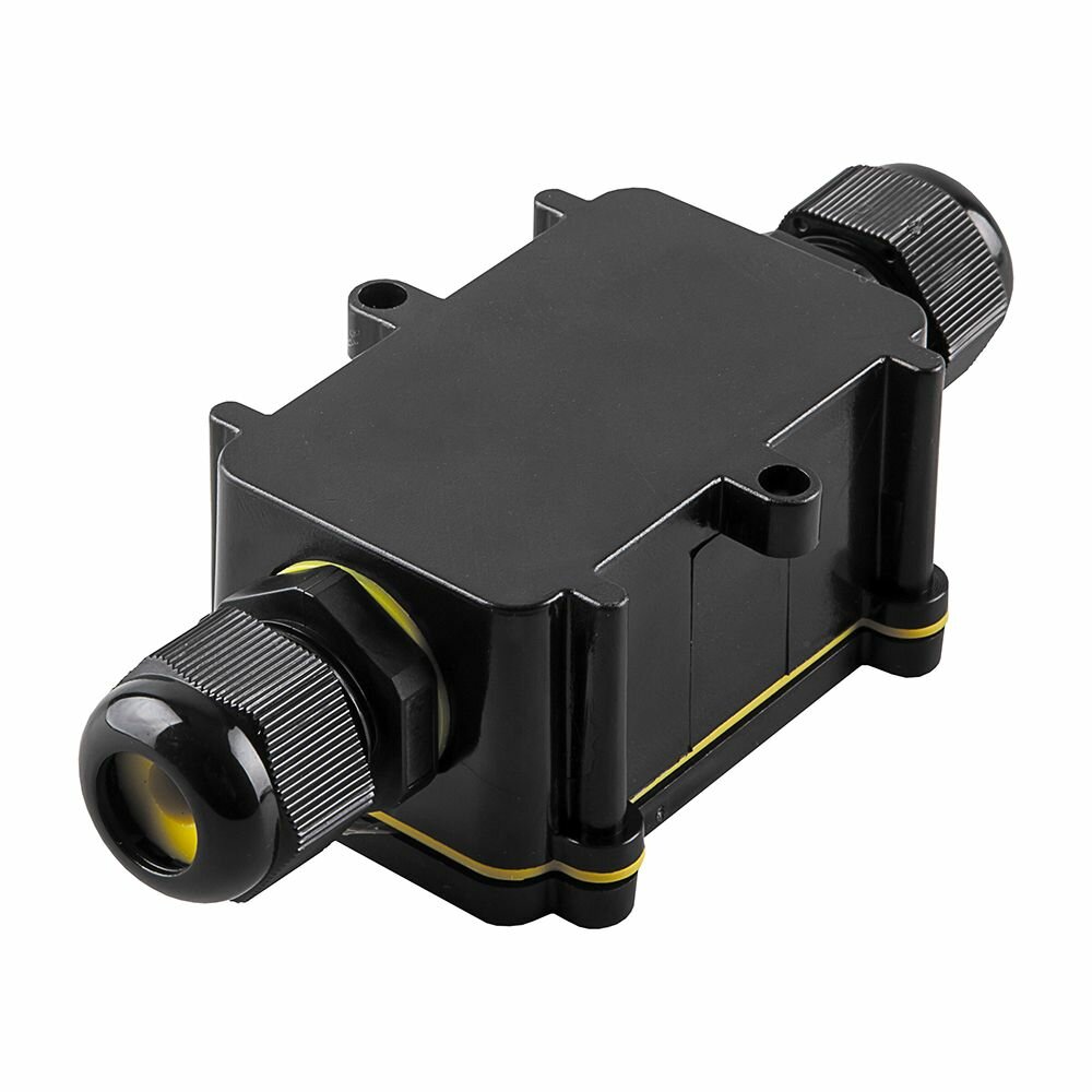 Распределительная коробка LD522 водонепроницаемая на 2 выхода, 450V, 125x55x36, черный, STEKKER 49115