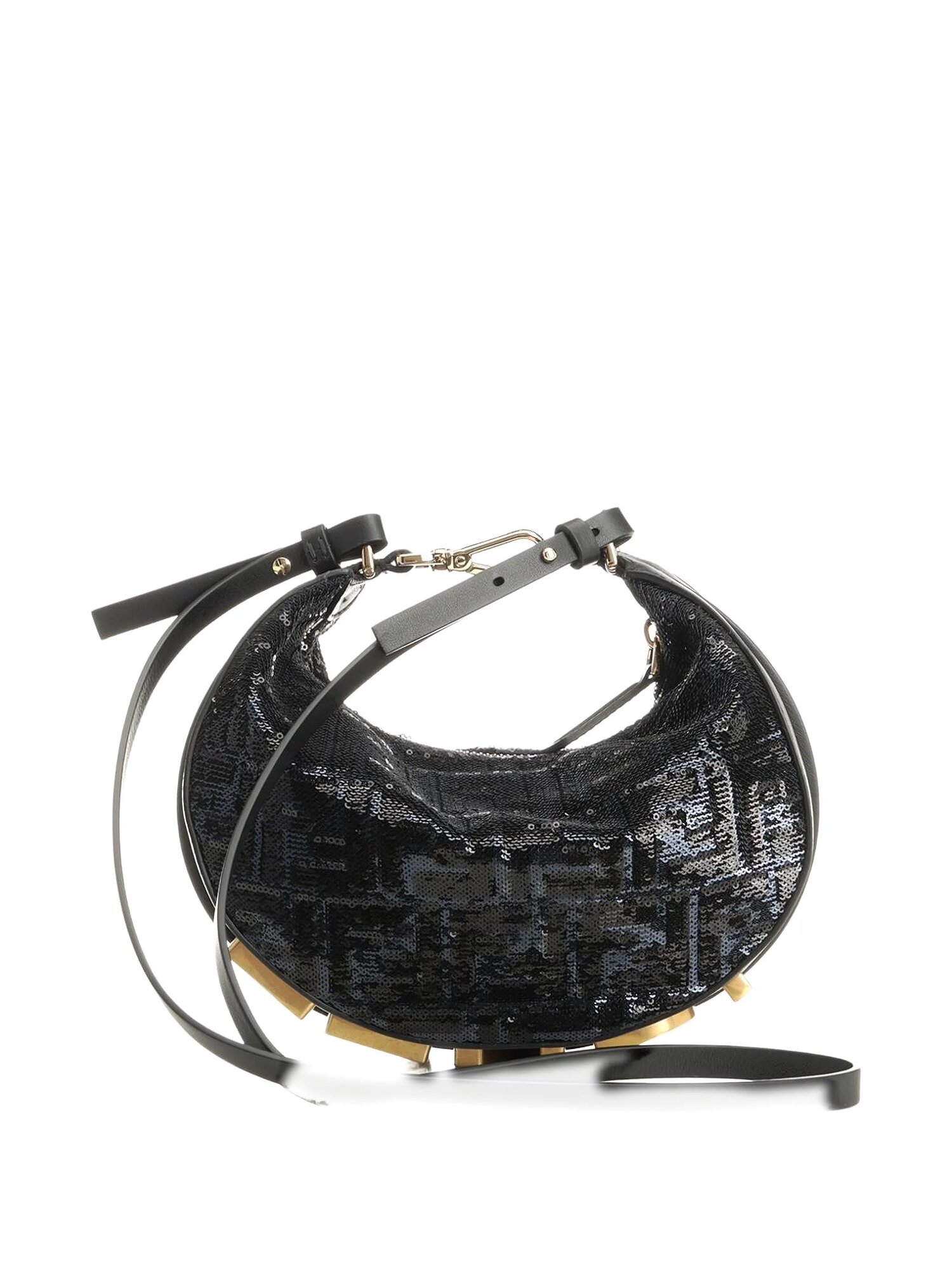 Сумка FENDI Mini Fendigraphy shoulder bag, черный/черный — фото 1