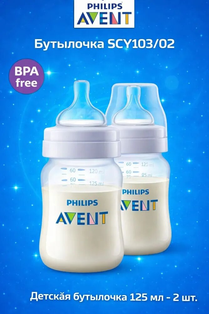 Бутылочки для кормления Philips Avent Anti-colic SCY103/02 2шт