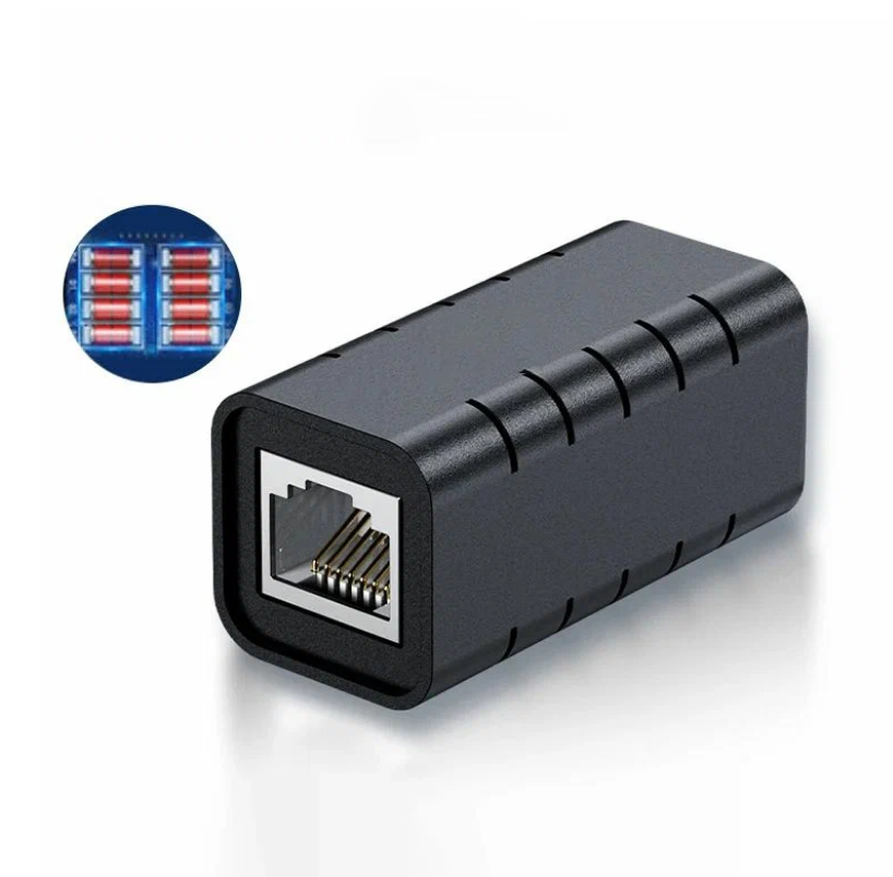 Разъем RJ45, сетевой удлинитель с защитой от молний, гигабитный Ethernet-адаптер, 100 метров, для кабеля Cat7, Cat6, Cat5e