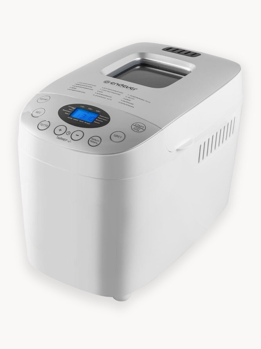 Хлебопечка с замесом теста Endever MB-65 / 15 автоматических программ + мультипекарь / выпечка 1125/1350/1600 грамм