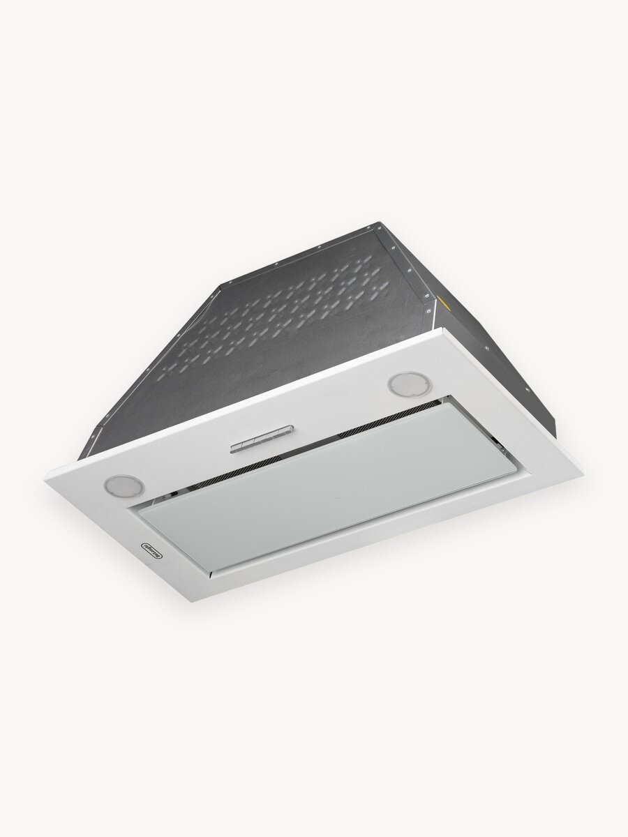 Вытяжка для кухни встраиваемая DeLonghi COSETTA 508 BB, белая, 52.6 см, кухонная вытяжка встраиваемая, вытяжка на кухню