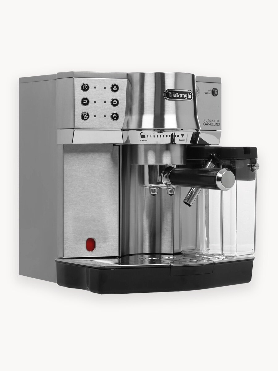 Кофеварка DeLonghi EC860. M, 1450Вт, съемный лоток для капель, рожковая, серебристый