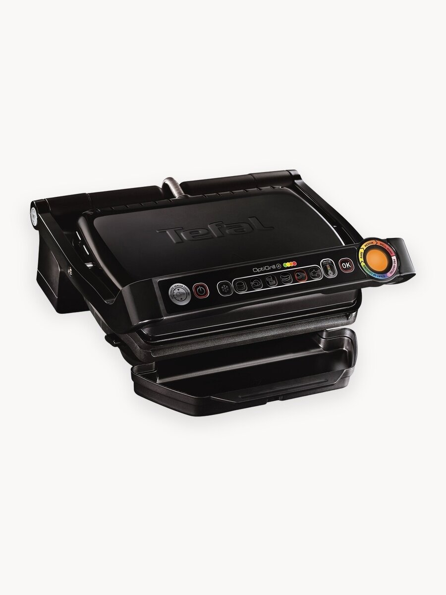 Гриль Tefal OptiGrill+, 2000Вт, 6 программ, антипригарное покрытие