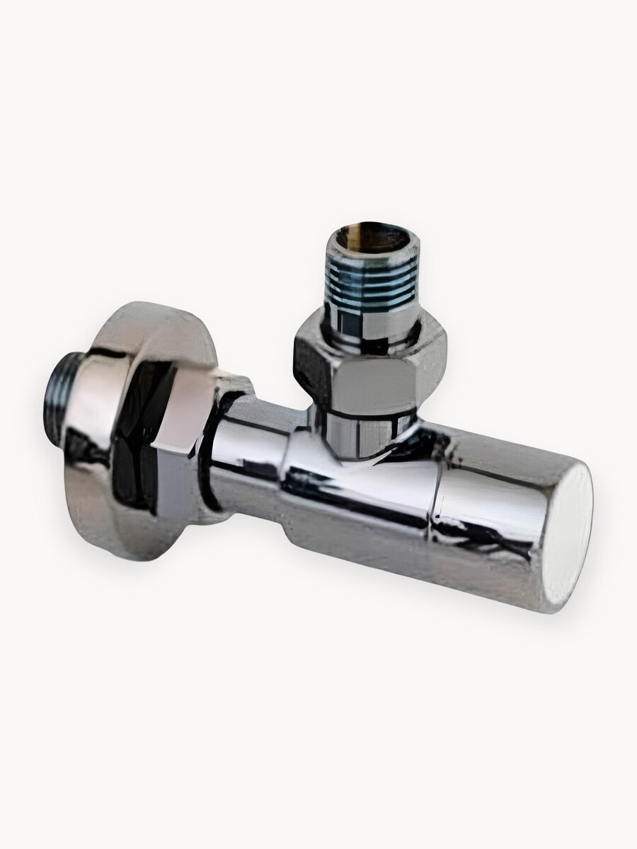 Кран для полотенцесушителя 1/2"-1/2" нар.-нар. рез, ручка-круглая, VR2033 VIEIR/Гидропласт