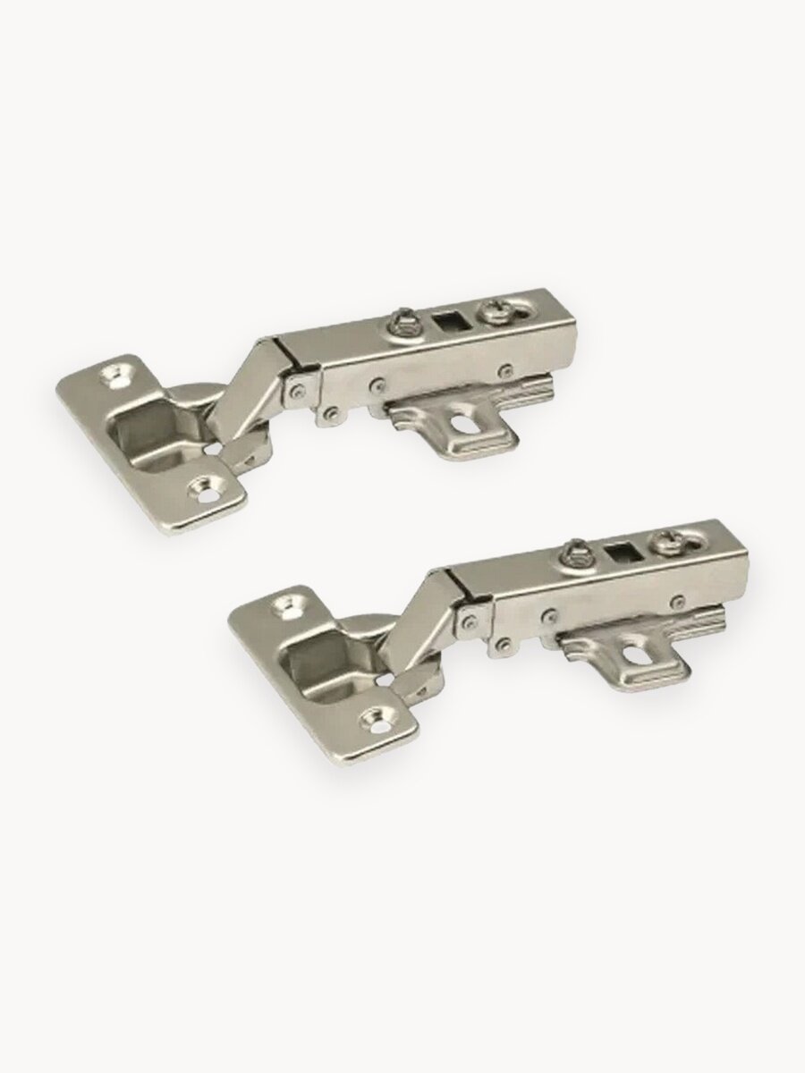 Петли мебельные накладные с доводчиком быстросъёмные Clip-on - комплект 2 штуки