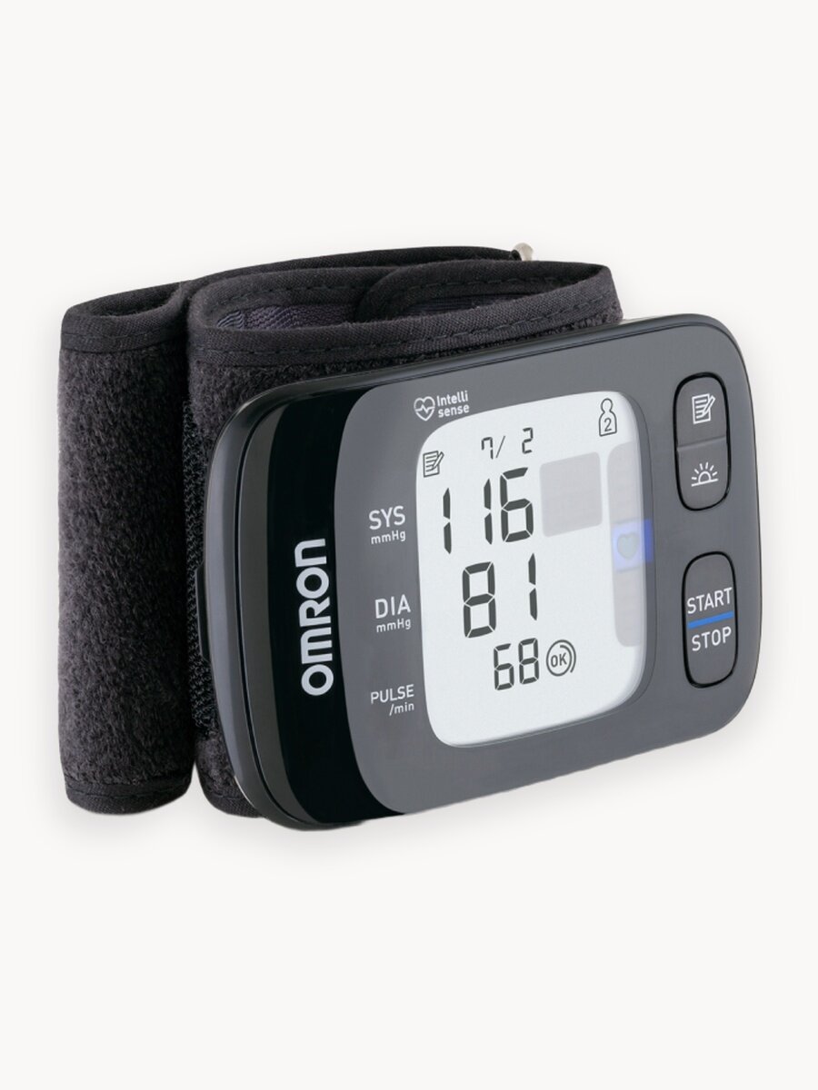 Тонометр Omron RS7 Intelli IT, универсальный, на запястье, 100 измерений, Bluetooth
