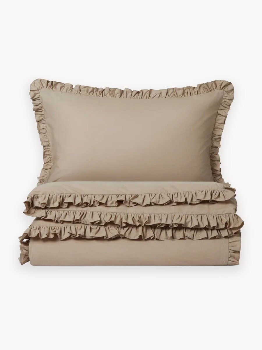 Комплект постельного белья без простыни Pragma Imtyn 1,5 спальный, бежевый