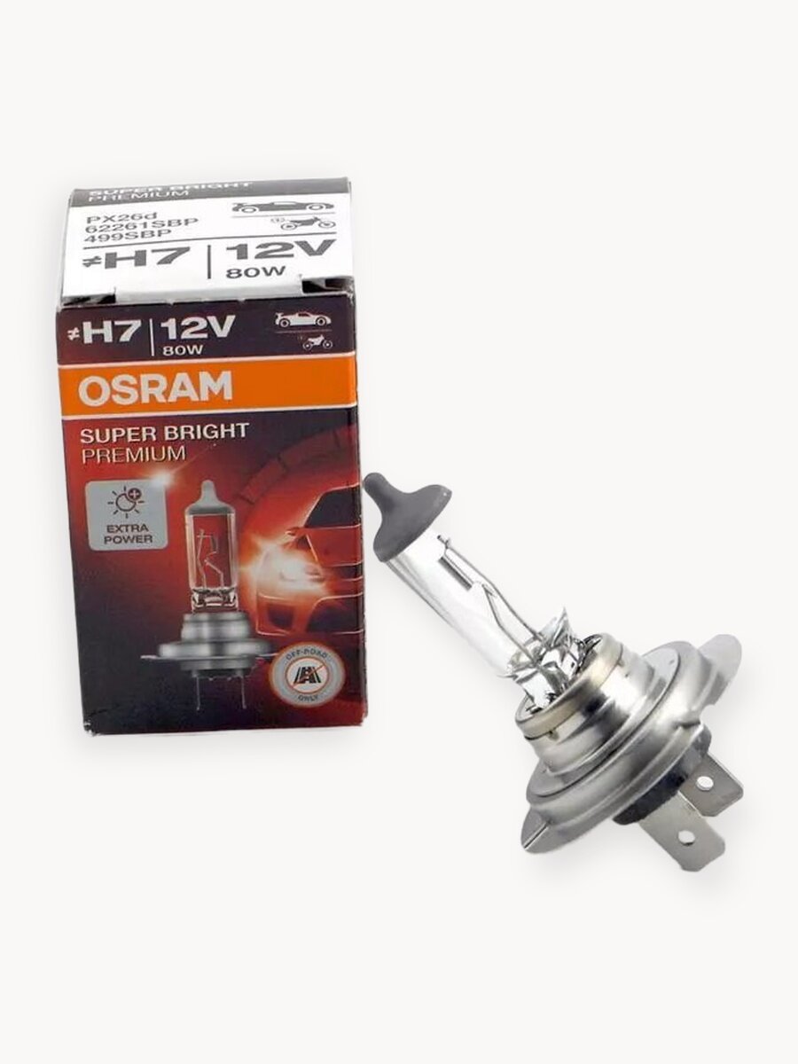 Лампа 62261SBP OSRAM SUPER BRIGHT PREMIUM H7 80вт 12в (1шт)