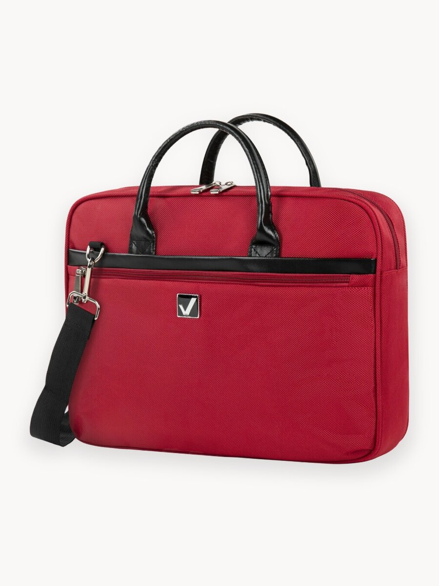 Сумка портфель BRAUBERG DANDY с отделением для ноутбука 15,6", Dialog, 3 кармана, красная, 30х40х7 см, 240462
