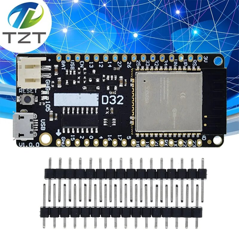 Плата LOLIN D32 V1.0.0 - Wi-Fi+Bluetooth на базе ESP-32 Esp32 ESP-32 с 4 МБ флэш-памяти, совместимая с Arduino MicroPython