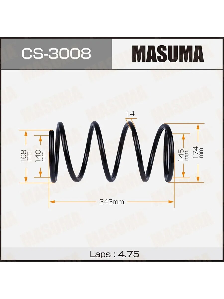 Пружина для а/м MITSUBISHI Lancer (CK, CS) 95-09 передняя, арт. CS3008