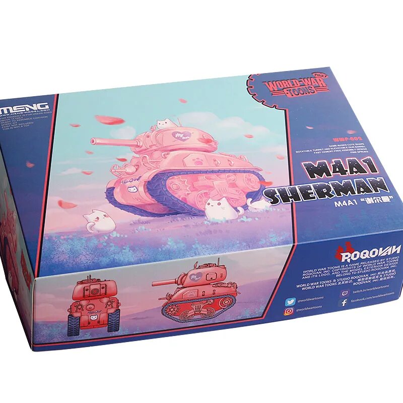 Meng WWP-002 Pinky M4A1 Sherman Q Edition Наборы пластиковых моделей для сборки