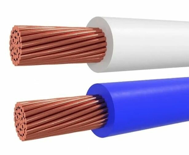 Комплект проводов для сборки щитка ПуГВ нг(А) LS 1х2,5 ГОСТ синий, белый (смотки 15м) кабель силовой, медь