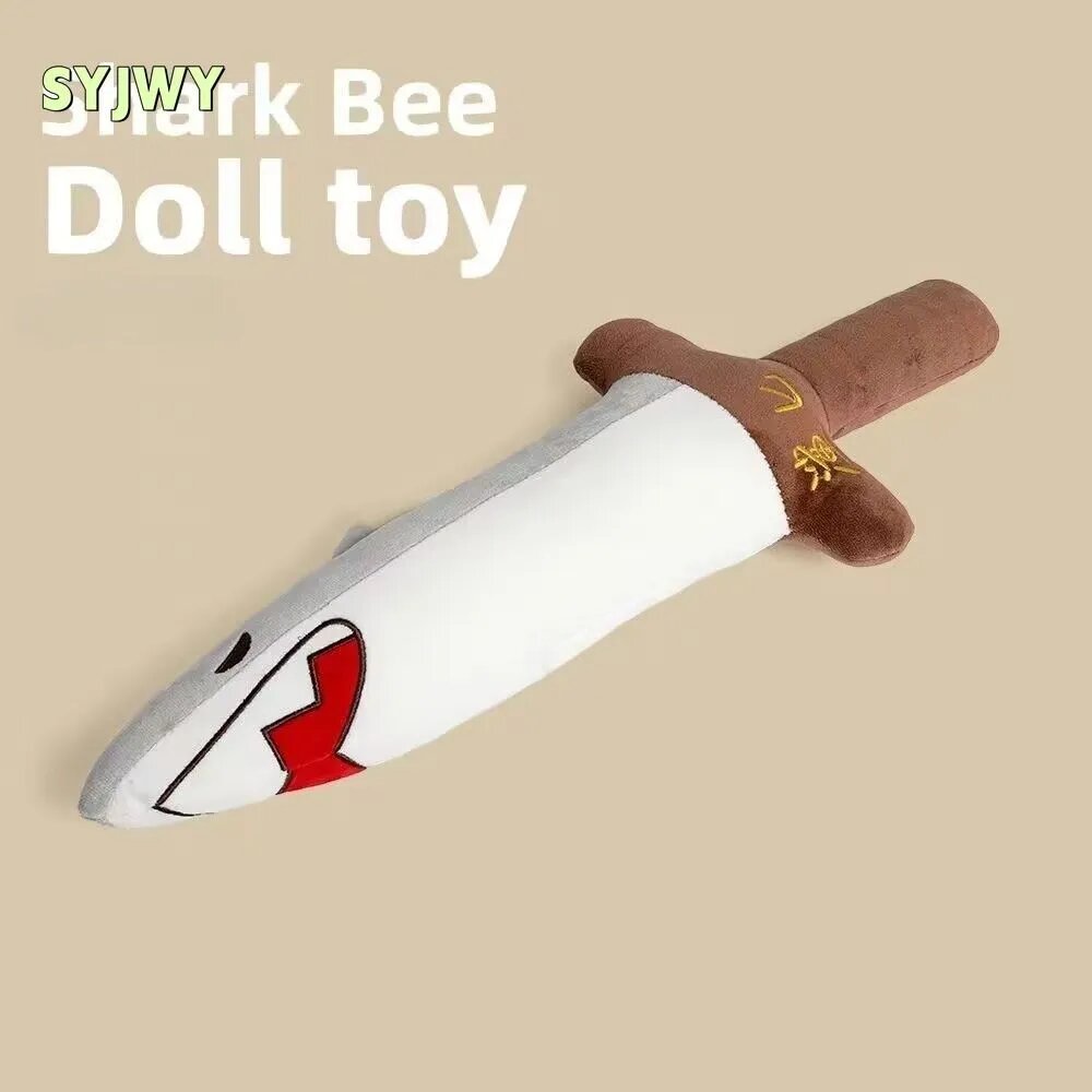 Мягкая игрушка Shark Bee Doll toy 50 см Мягкая игрушка для детей и взрослых из велюра и текстиля — фото 1