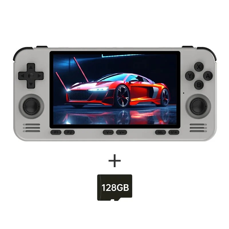 Портативная игровая консоль POWKIDDY RGB10 MAX3 Pro Grey 128GB