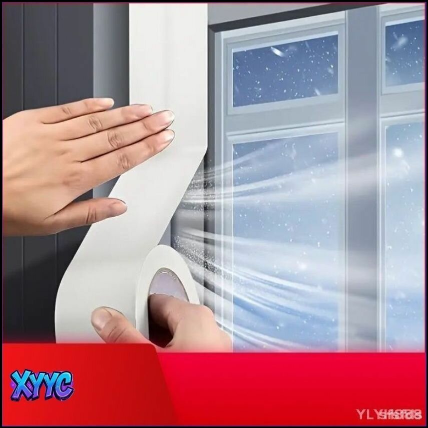 Ветрозащитная и теплоизоляционная пленка для окон 3м, защита от протечек зимой, водонепроницаемая, без клеевого герметика, высокая вязкость