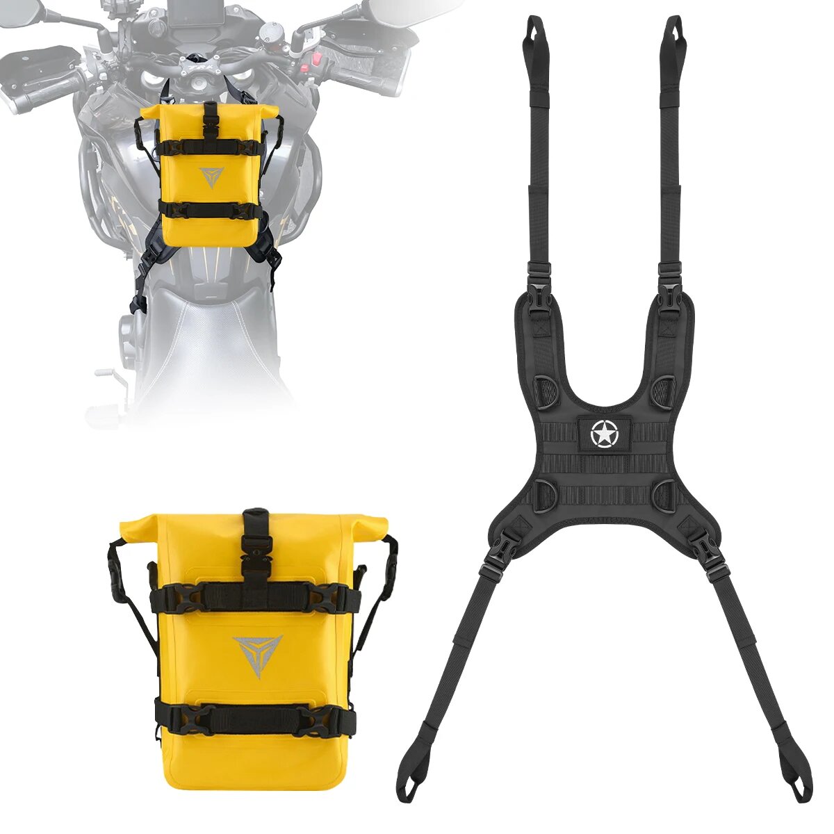 Универсальная Сумка-подсумок Для Топливного Бака Мотоцикла, Портативная, С Комплектом Для Установки, Для Внедорожных Мотоциклов
