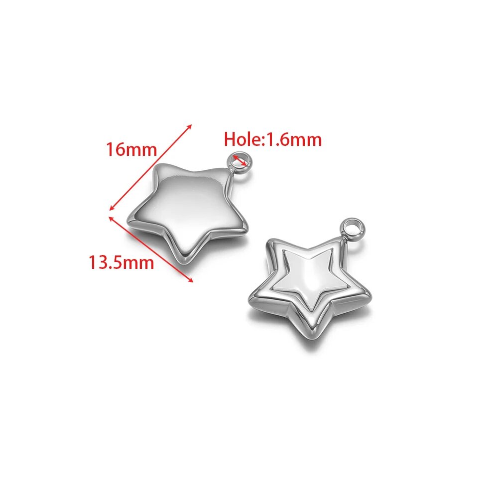 5 шт. подвесок Yovtor из нержавеющей стали золотистого цвета с перламутром Steel Star