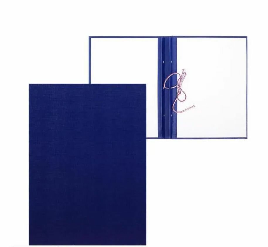 Папка для дипломных работ (Без надписи), бумвинил, гребешки/сутаж, без бумаги, чёрная, (вместимость до 150 листов)