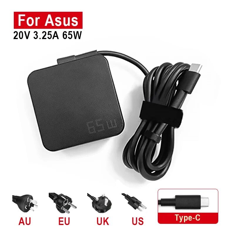 HIDORAJIN Адаптер питания для ноутбука Asus 65W USB-C