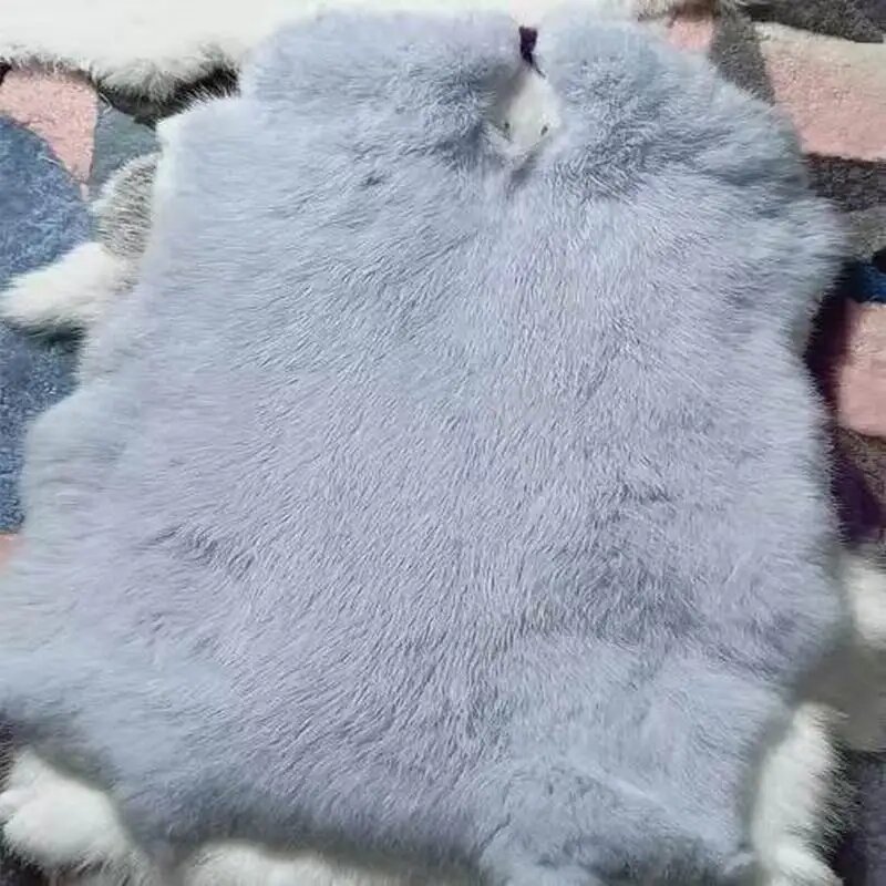 Серый мех кролика 30x25 см для рукоделия