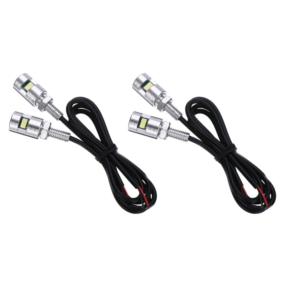 Подсветка номерного знака универсальная 12 В, 4 шт. Chrome 5630 (LED) с болтами — замена фонарей подсветки