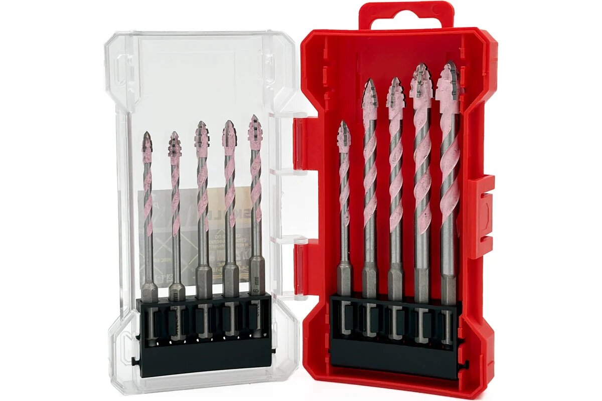 Набор сверл по плитке и керамограниту SKOLE ST9 (4‑12 мм) – эксцентриковое YG6X с твердосплавным наконечником, 10 шт.