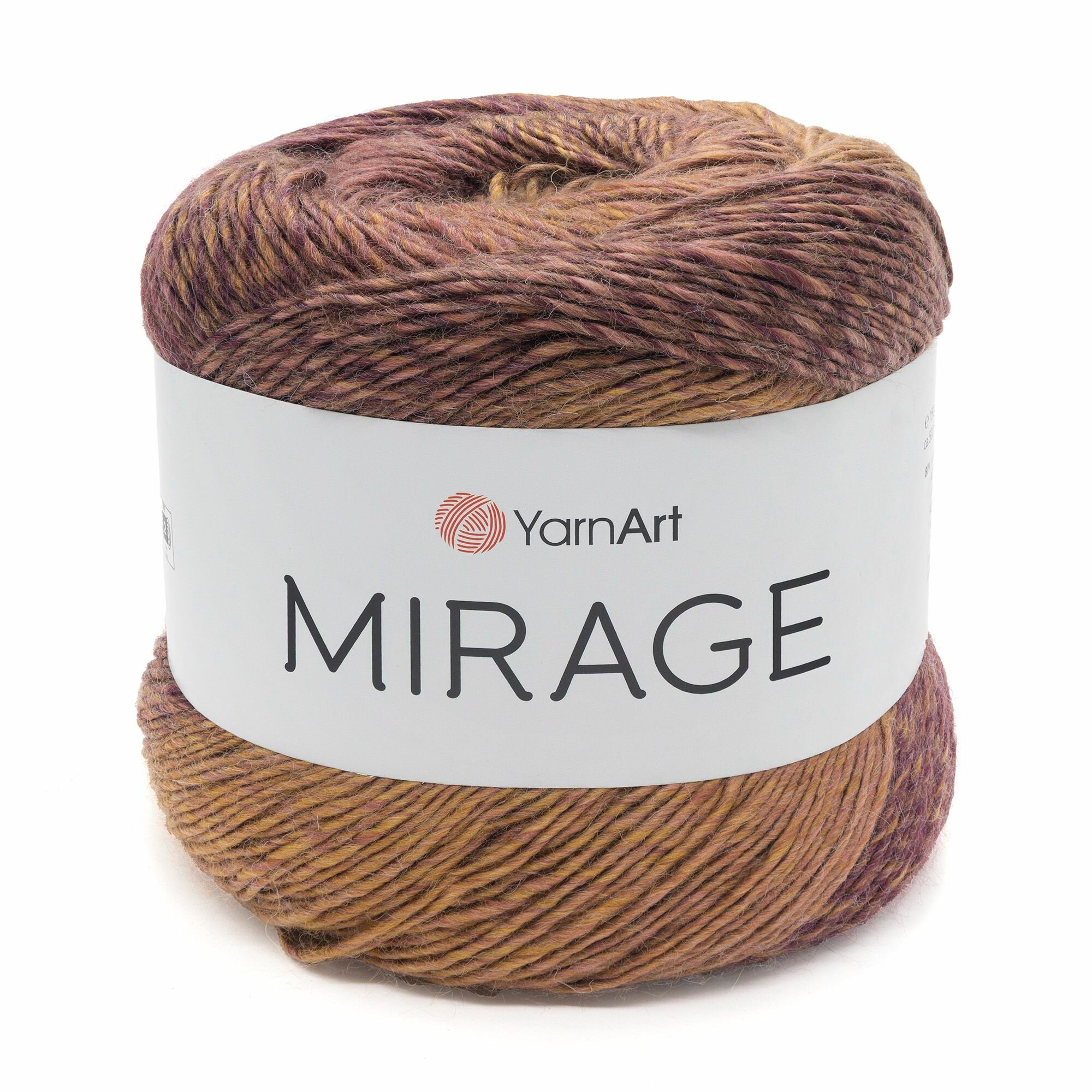 Пряжа YarnArt Mirage 5309 (3 мотка по 150г/500м) баклажан/шафран