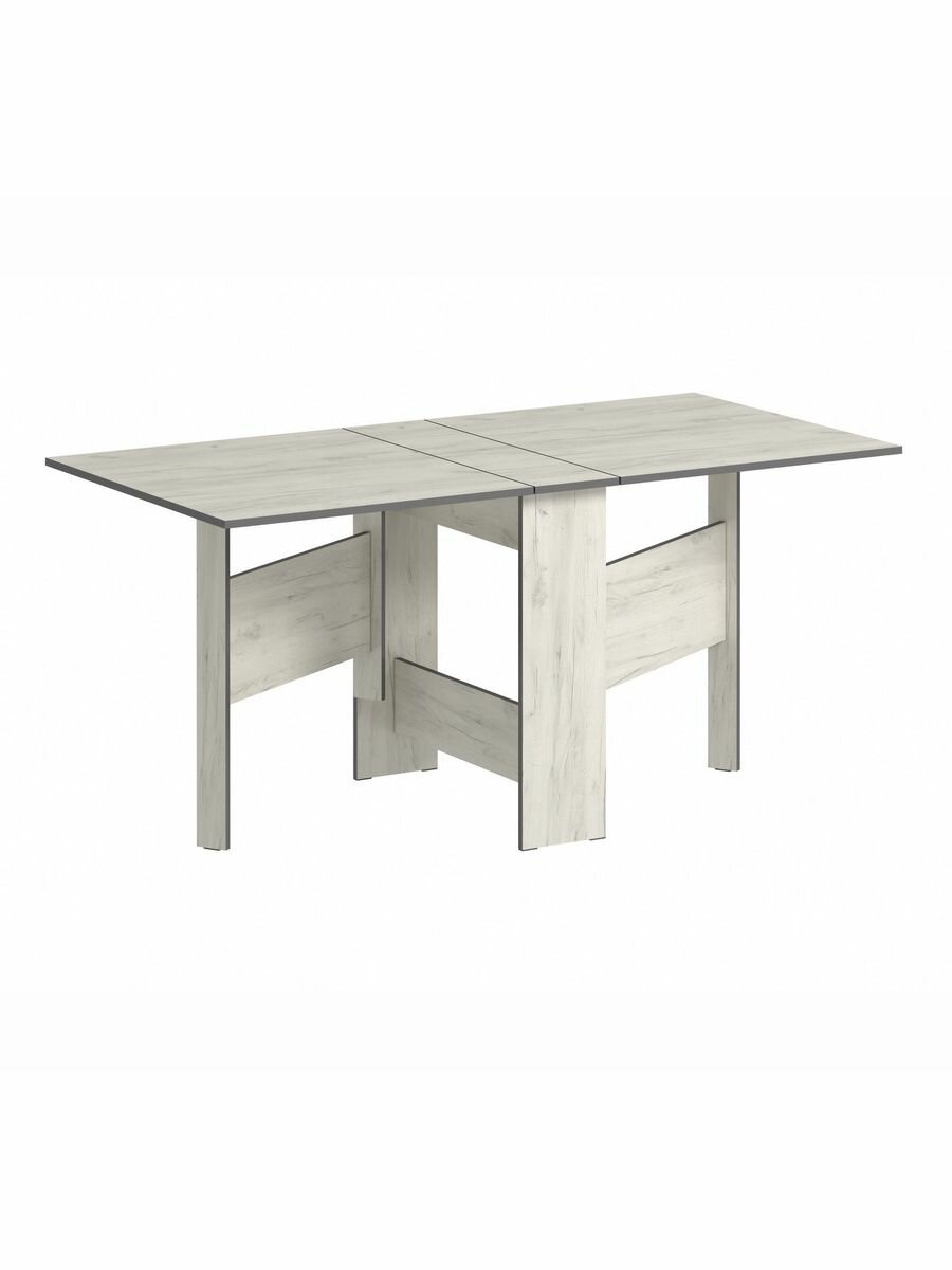 Стол кухонный Босфор, BONMEBEL, дуб крафт белый, 160х80х75, 24х80х75, стол обеденный