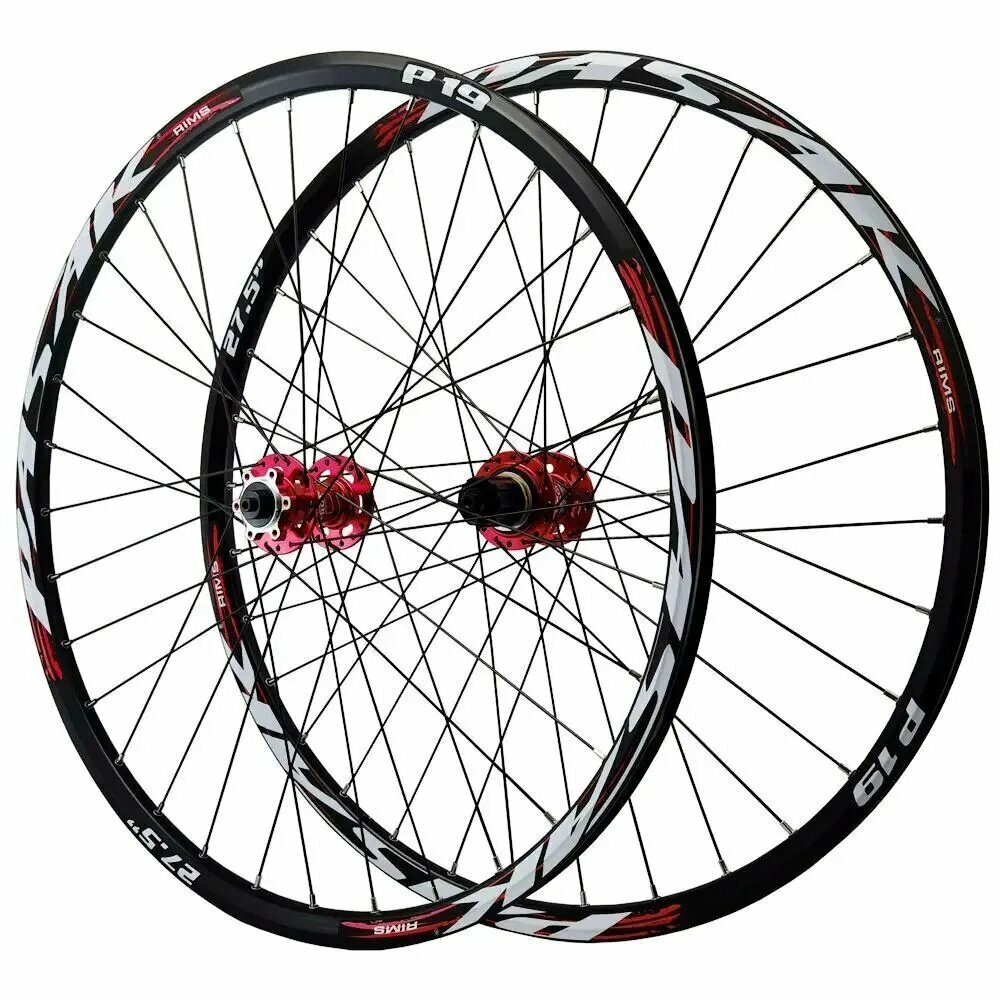 Комплект колесных дисков MTB Red Hub Red Stick-29 inch-THRU 15X100 12X142-HG Clincher с дисковым тормозом 32h QR 5mm Кассетный маховик